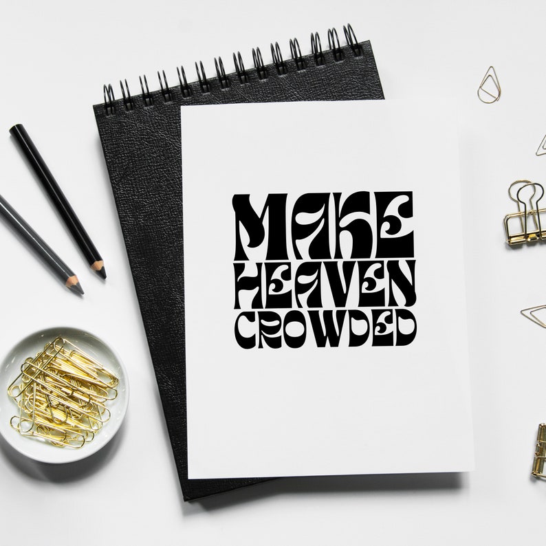 Make Heaven Crowded Vinyl Decal, Christian Tumbler Sticker, Laptop ...