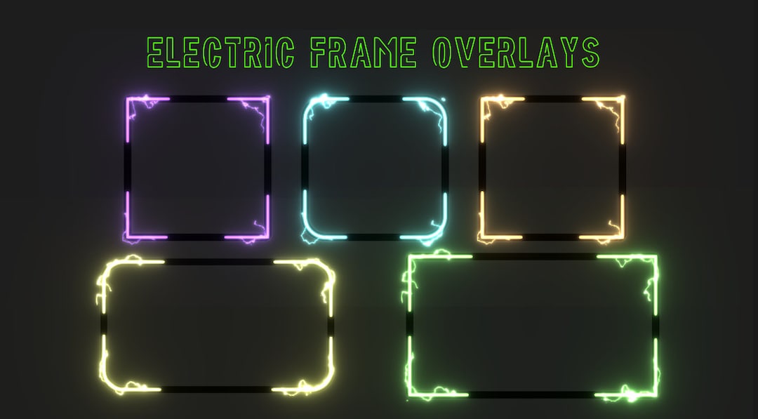 Electric Camera Overlay, Twitch Overlay, Streaming Overlay, Electric ...