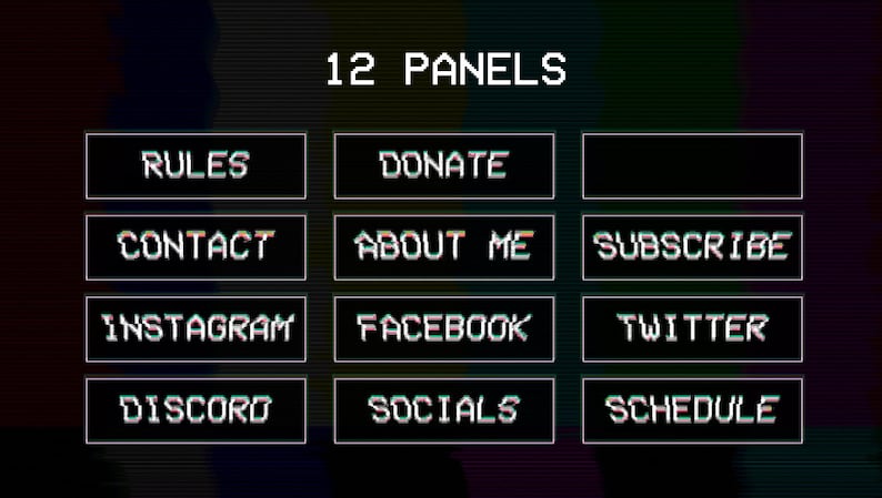 Twitch Glitch VHS Retro Overlay Pack for Streaming, RGB & Glitchy Effects - Digital Download ...