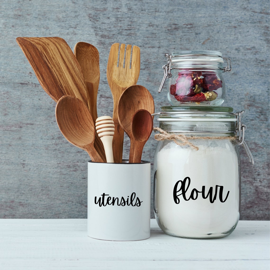 Custom Kitchen Labels for Pantry & Storage Farmhouse Style ...