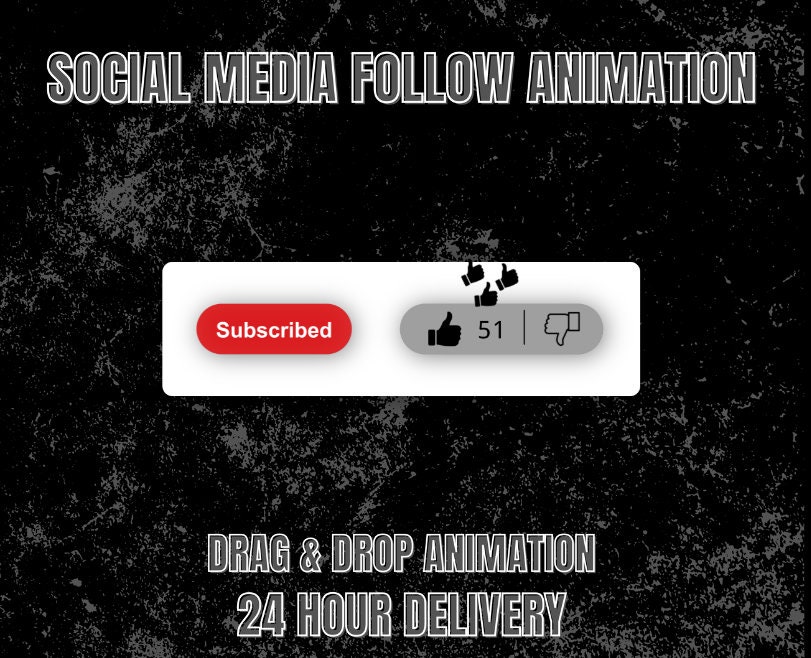 Youtube Subscribe Animation, Social Media Lower Third, Like, Subscribe ...