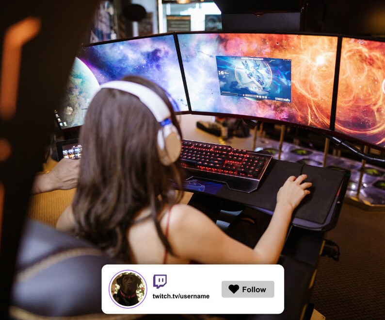 Custom Twitch Follow Overlay, Twitch Follow Button, Twitch Overlay ...