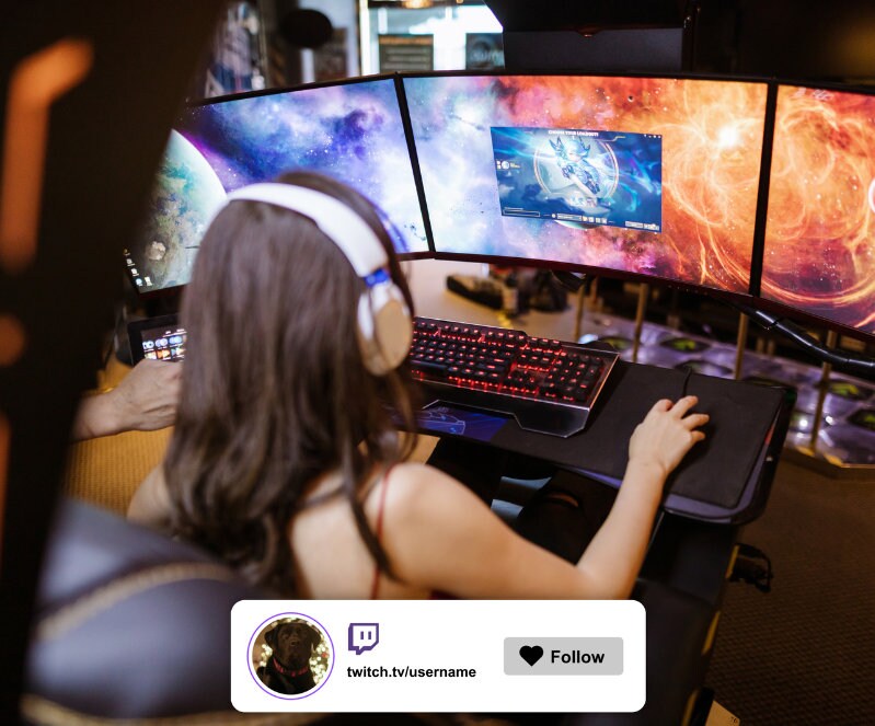 Custom Twitch Follow Overlay, Twitch Follow Button, Twitch Overlay ...