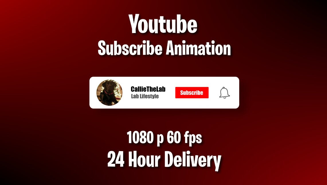 Youtube Subscribe Animation & Overlay, Enhance Your Channel With Custom ...