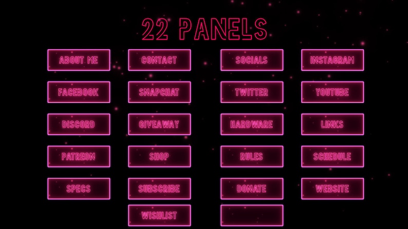 Twitch Overlay Pack: Pink Neon Streaming Bundle and Twitch Pink ...
