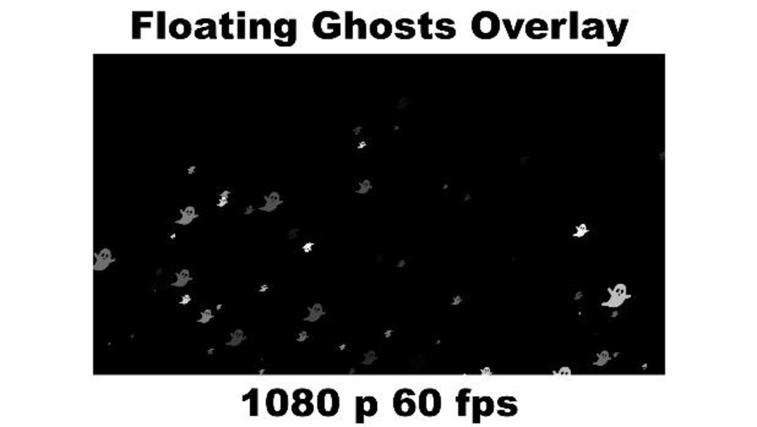 Floating Ghosts Twitch Overlay, Spooky Stream Halloween Overlay, Gamer ...