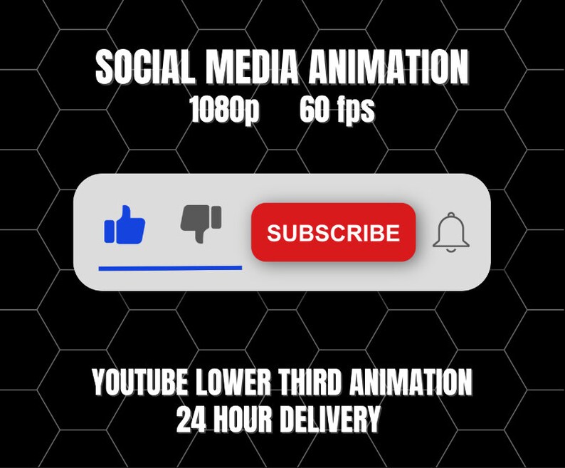 Youtube Subscribe Animation, Social Media Animated Overlay, Subscribe Like & Notification Button ...