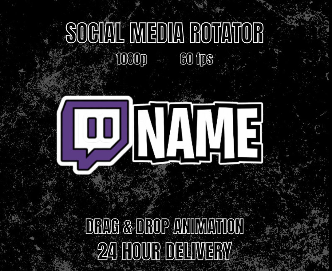Custom Social Media Rotator, Custom Animated Overlay for Twitch, Tiktok ...