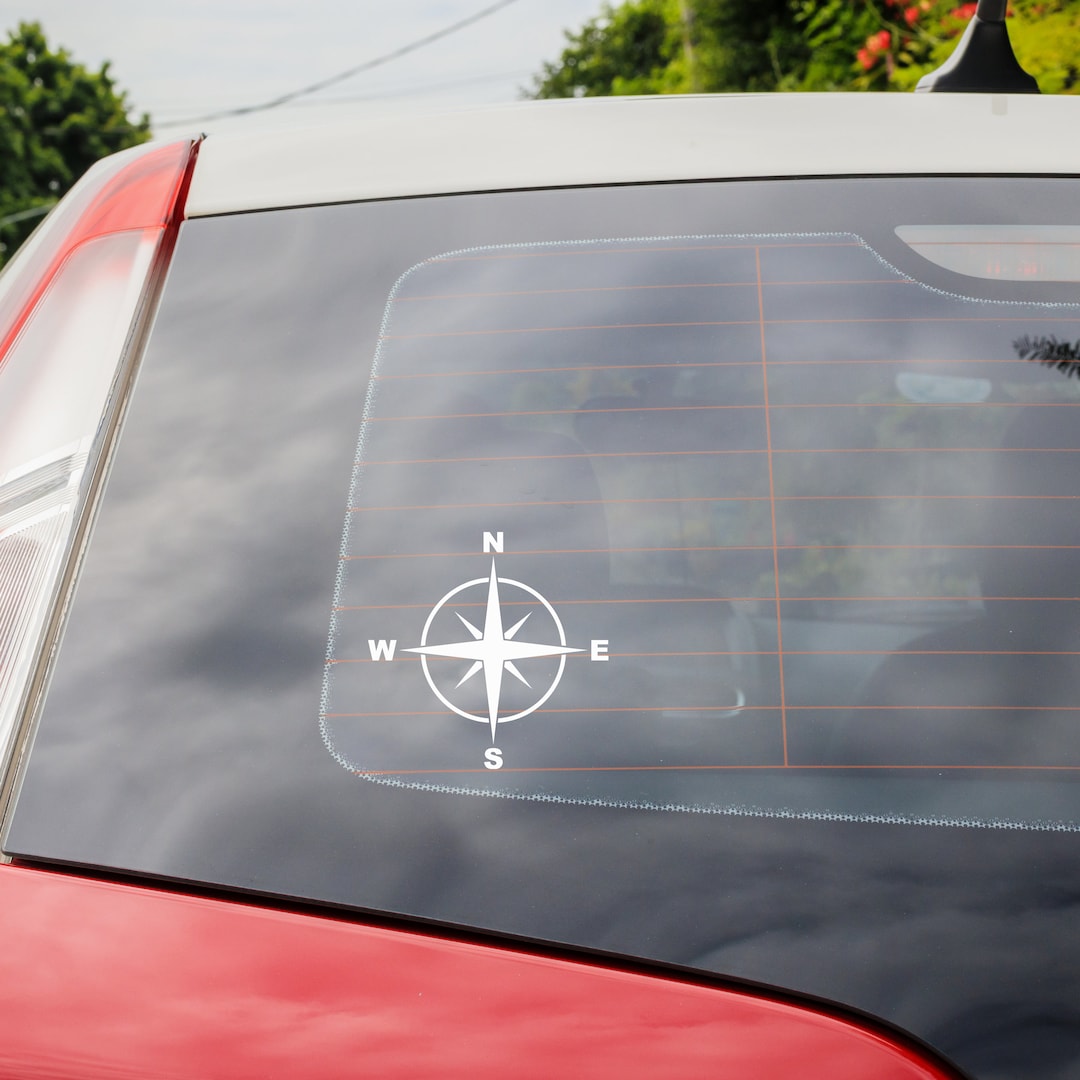 Compass Decal, Compass Sticker, Compass Car Decal, Compass Car Sticker ...