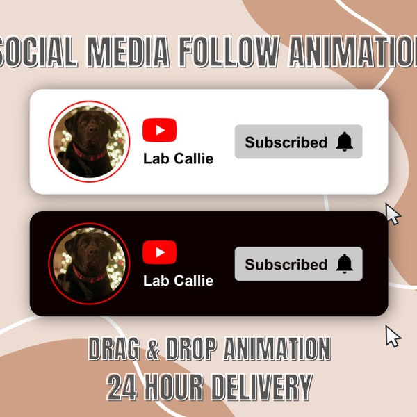 Social Media Overlay Animation - Etsy