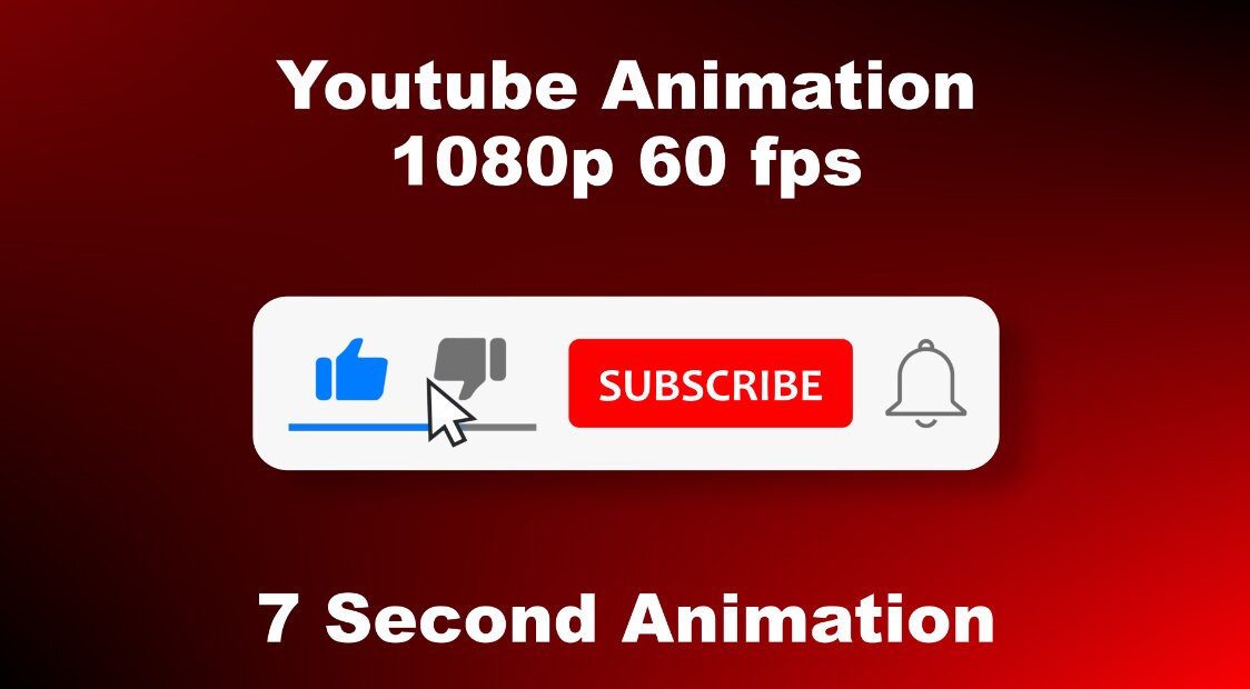Youtube Subscribe Animation, Social Media Animated Overlay, Subscribe Like & Notification Button ...
