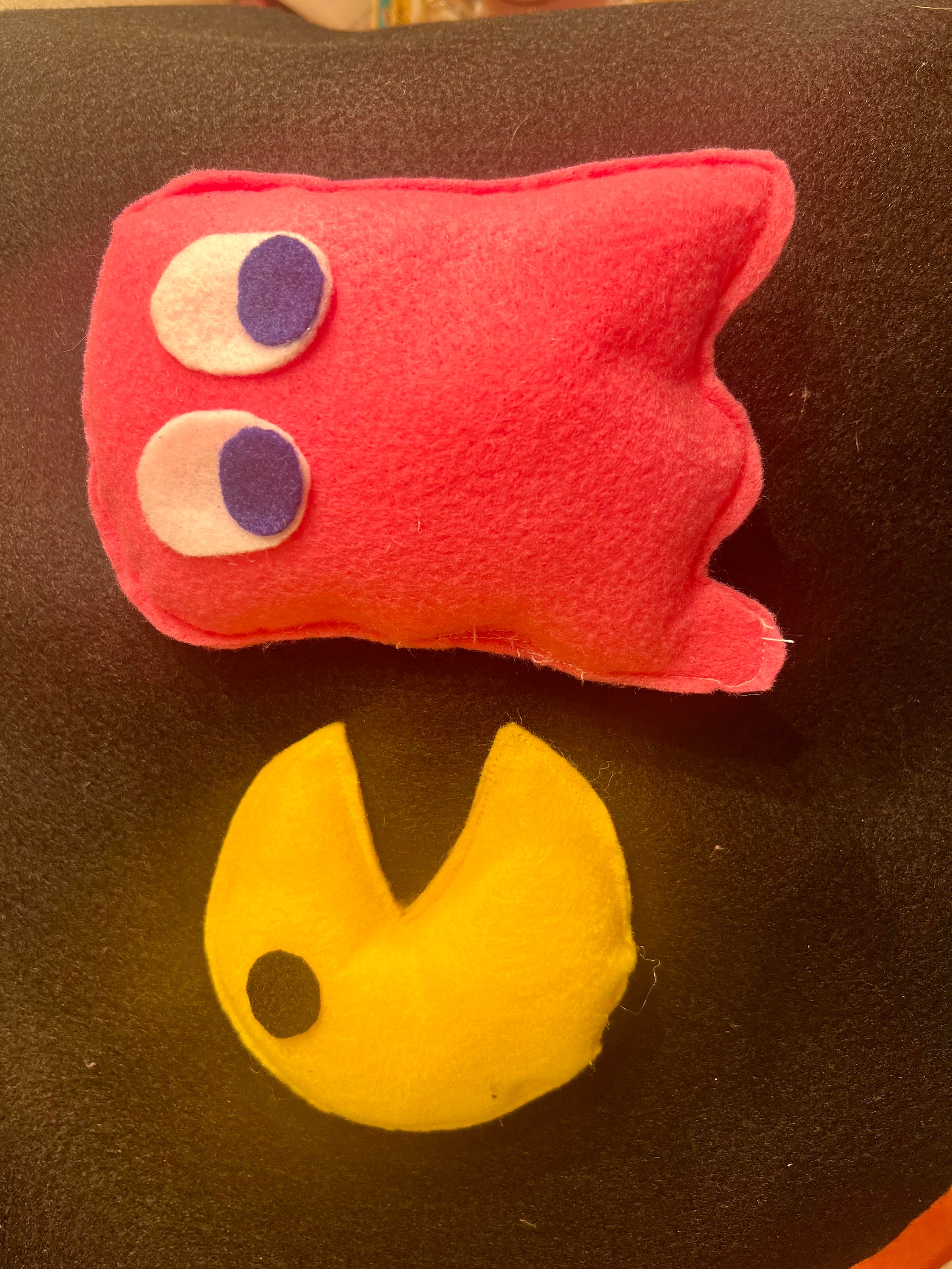 PAC Man and Ghost Felt Stuffed Dolls - Etsy