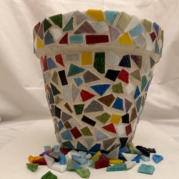 Mosaic Flower Pot - Etsy