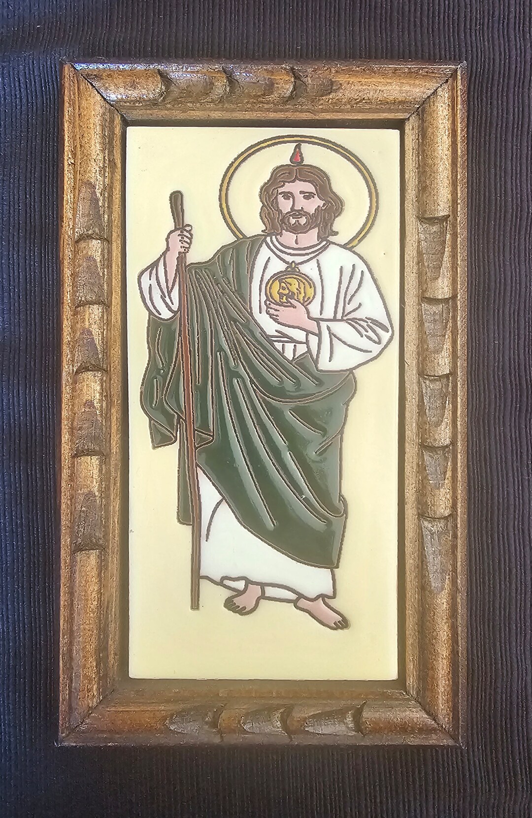 St Jude of Thaddeus Wall Decor Light Yellow Background; Cuadro San ...