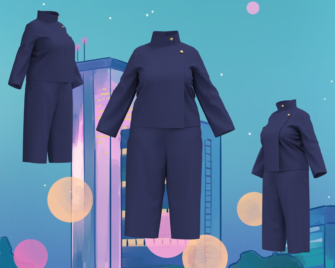 Jjk Mens (unisex) Uniform // PLUS Sizes 1X-5X // PDF A4 Letter Print - Etsy