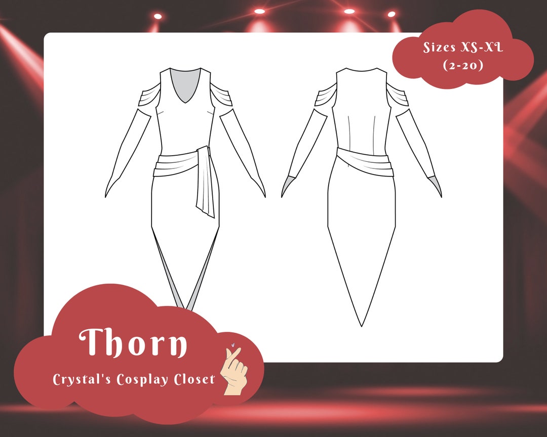 Thorn Pattern // Sizes XS-XL (2-20) // PDF A4 Letter Print - Etsy