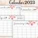 Floral Calendar 2023, Monthly 2023 Calendar, 2023 Calendar, A4 & A4 ...
