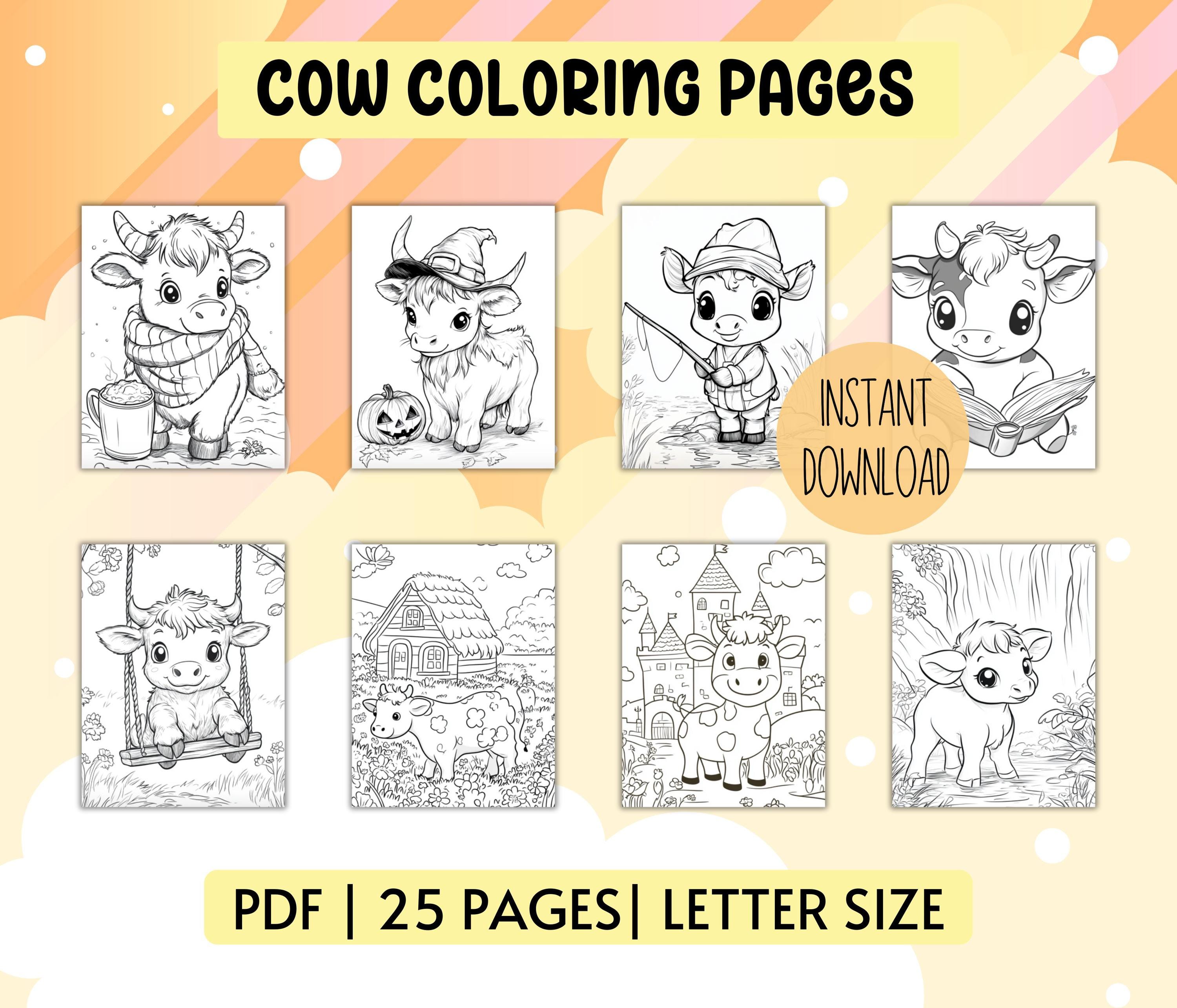 Cow Coloring Pages, Cow Coloring Pages Printable, Cow Coloring Sheet ...