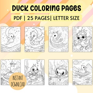 Duck Coloring Pages, Duck Coloring Sheet, Fun Coloring Prints, Exciting ...