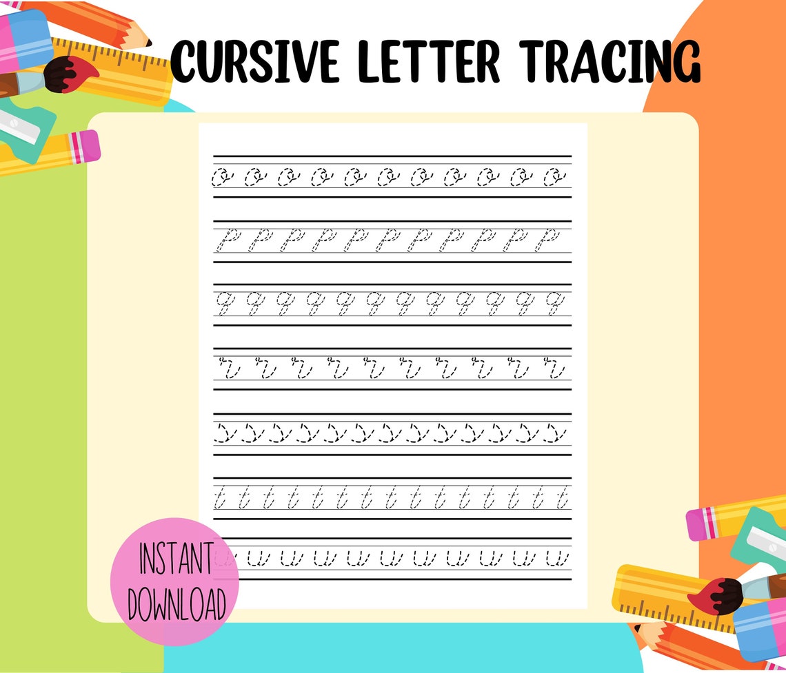 Cursive Letter Tracing, Tracing Letters, Preschool Letter Worksheet ...