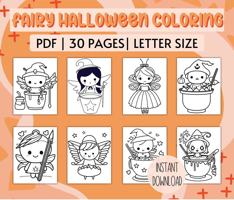 Halloween Coloring Pages for Kids, Fairy Coloring Pages, Halloween ...