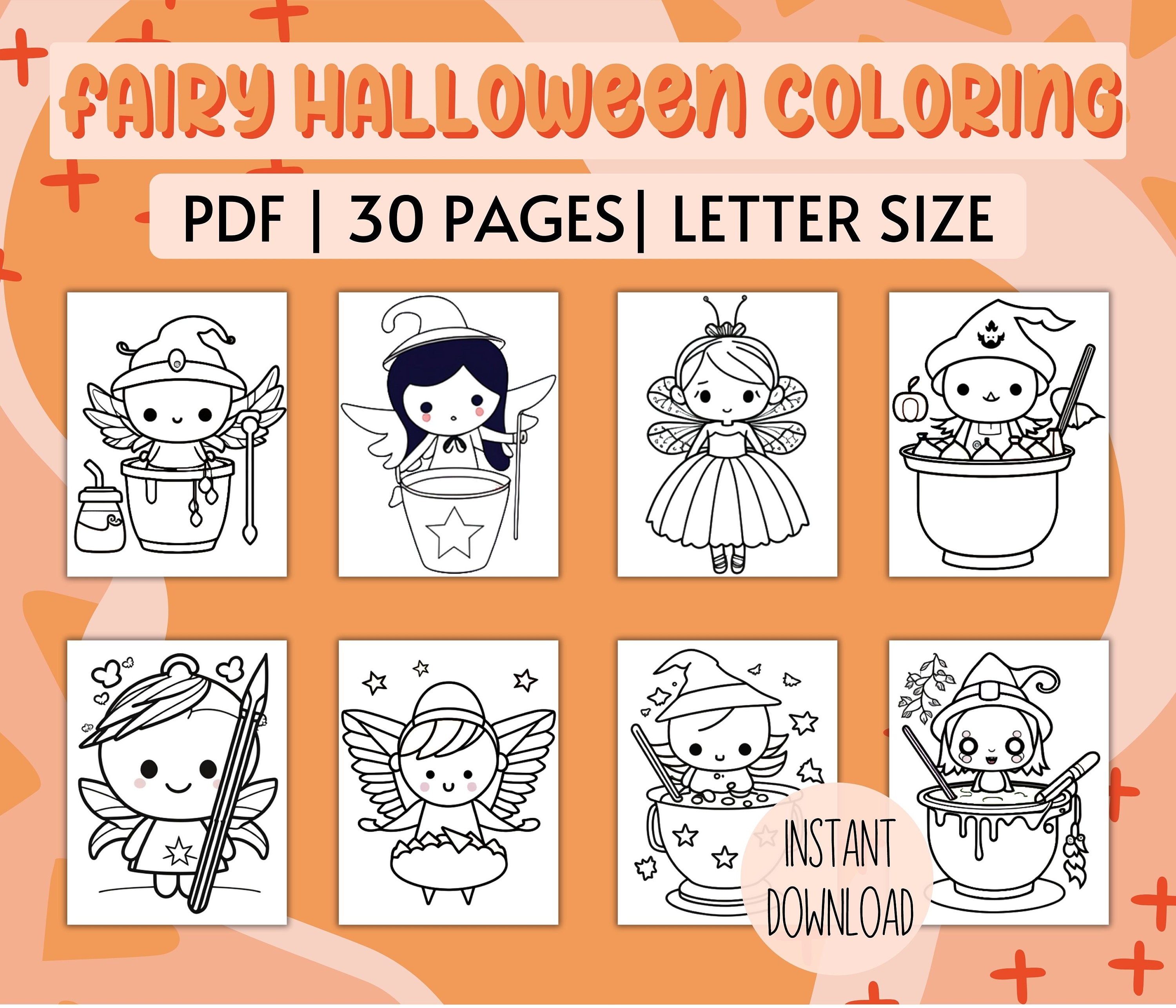 Halloween Coloring Pages for Kids, Fairy Coloring Pages, Halloween ...
