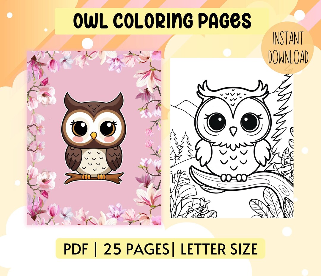 Owl Coloring Pages, Owl Coloring Sheet, Fun Coloring Prints, Exciting ...