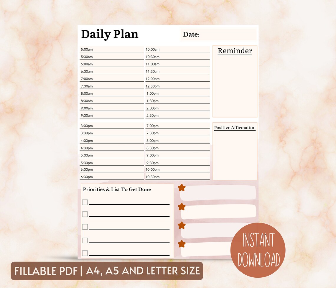 Daily Planner Printable, Weekly Planner, Monthly Planner, to Do List ...