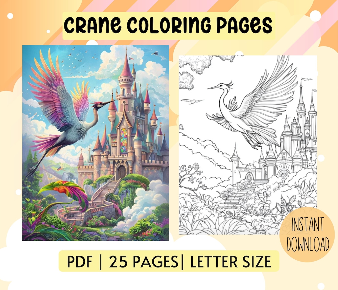 Crane Coloring Pages, Crane Coloring Pages Printable, Coloring Sheet ...