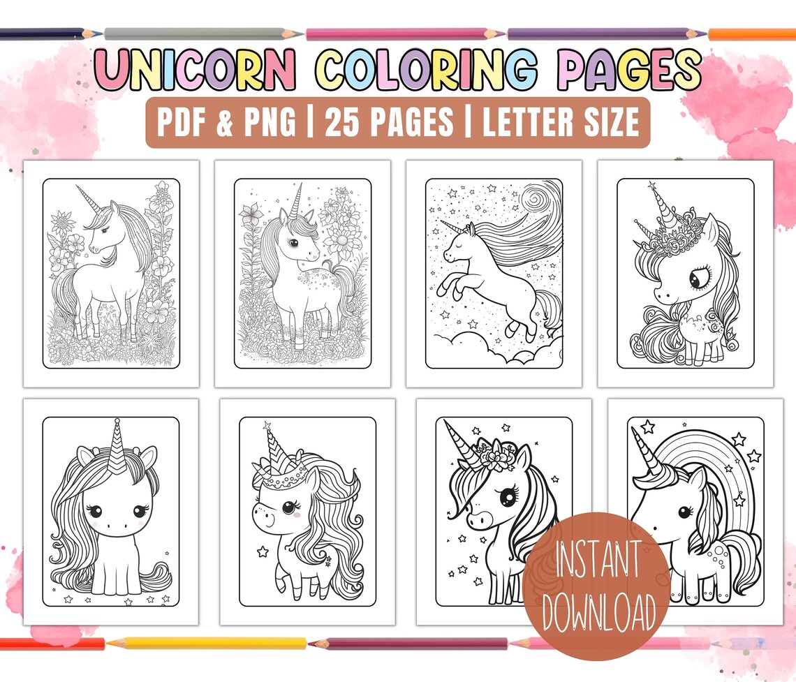 Unicorn Coloring Pages for Kids,coloring Sheets,unicorn Coloring Sheets ...