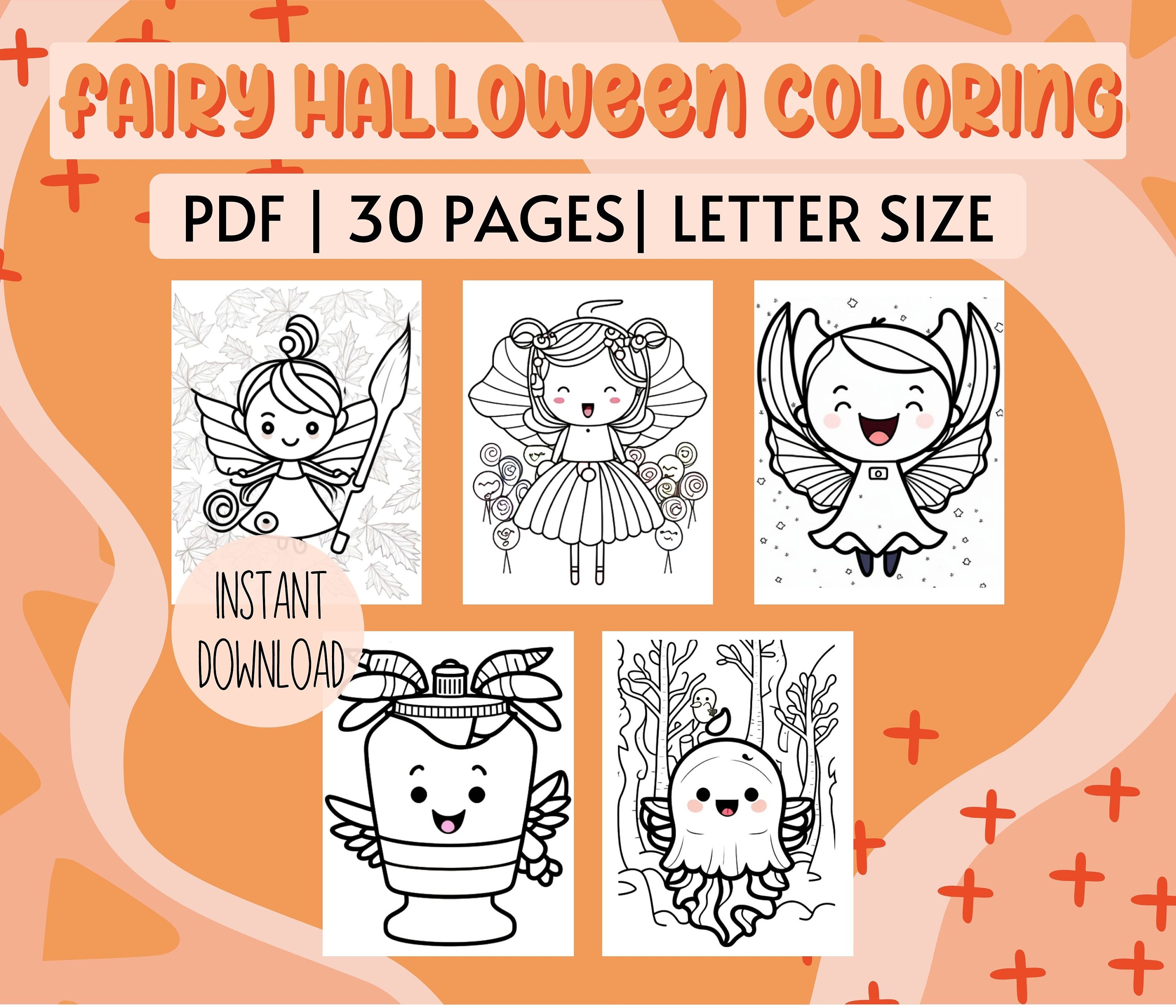 Halloween Coloring Pages for Kids, Fairy Coloring Pages, Halloween ...