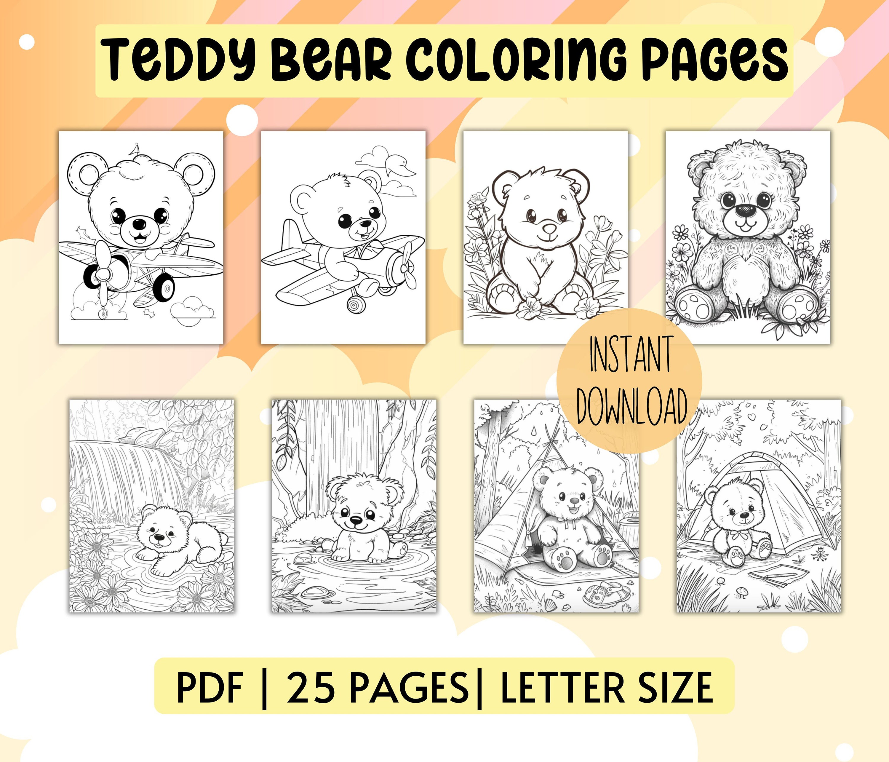 Teddy Bear Coloring Pages, Fun Coloring Prints, Exciting Coloring Pages ...