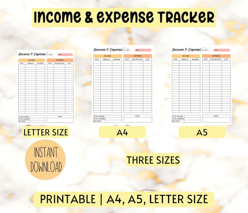 Income & Expense Tracker, Business Expense Tracker, Small Business ...