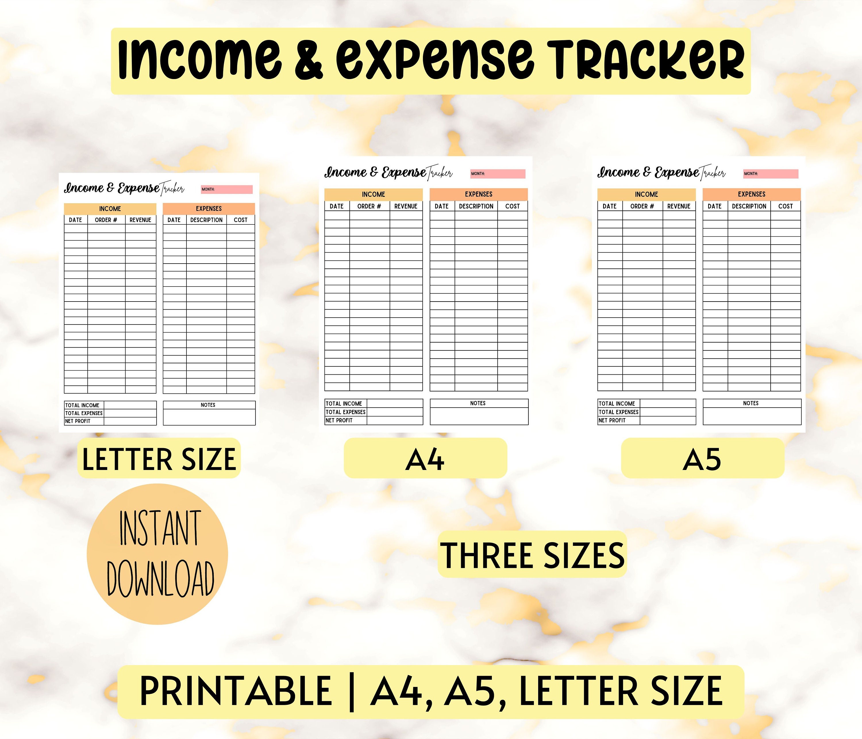Income & Expense Tracker, Business Expense Tracker, Small Business ...