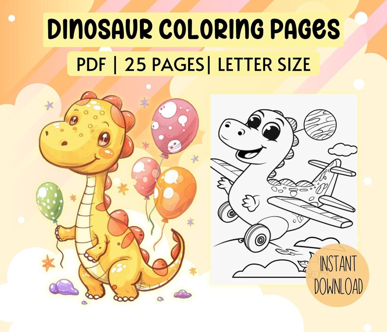 Dinosaur Coloring Pages, Dinosaur Coloring Sheet, Fun Coloring Print ...