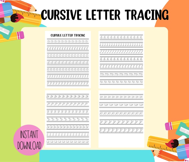 Cursive Letter Tracing, Tracing Letters, Preschool Letter Worksheet ...