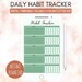 Daily Habit Tracker Digital, Habit Tracker Printable, Fillable PDF ...