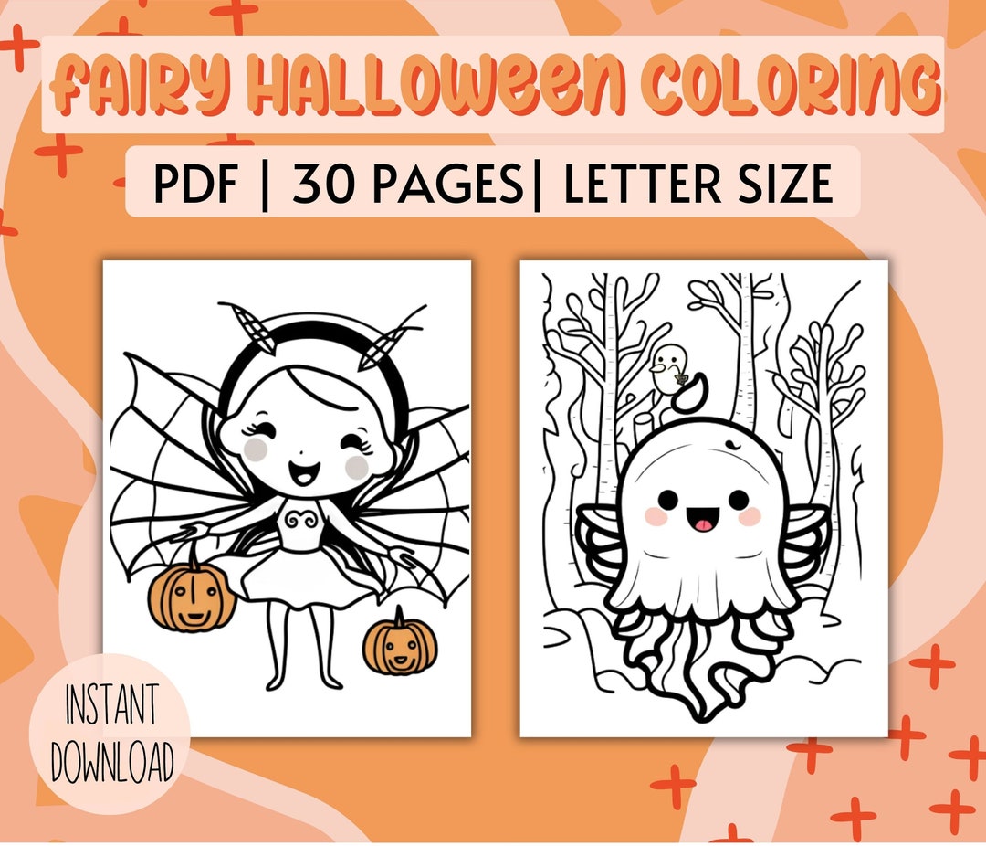 Halloween Coloring Pages for Kids, Fairy Coloring Pages, Halloween ...