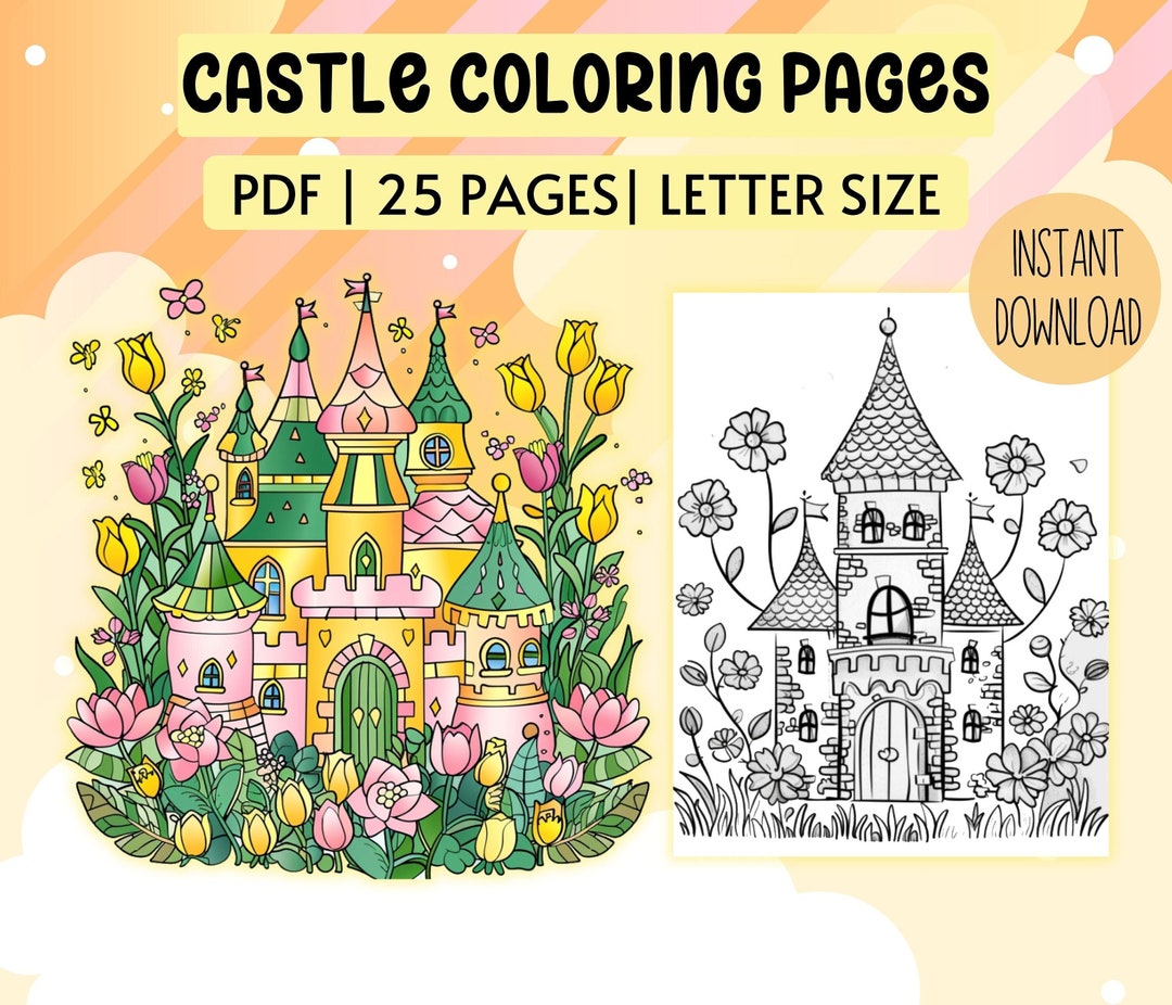 Magical Castle Coloring Pages, Fun Coloring Prints, Exciting Coloring ...