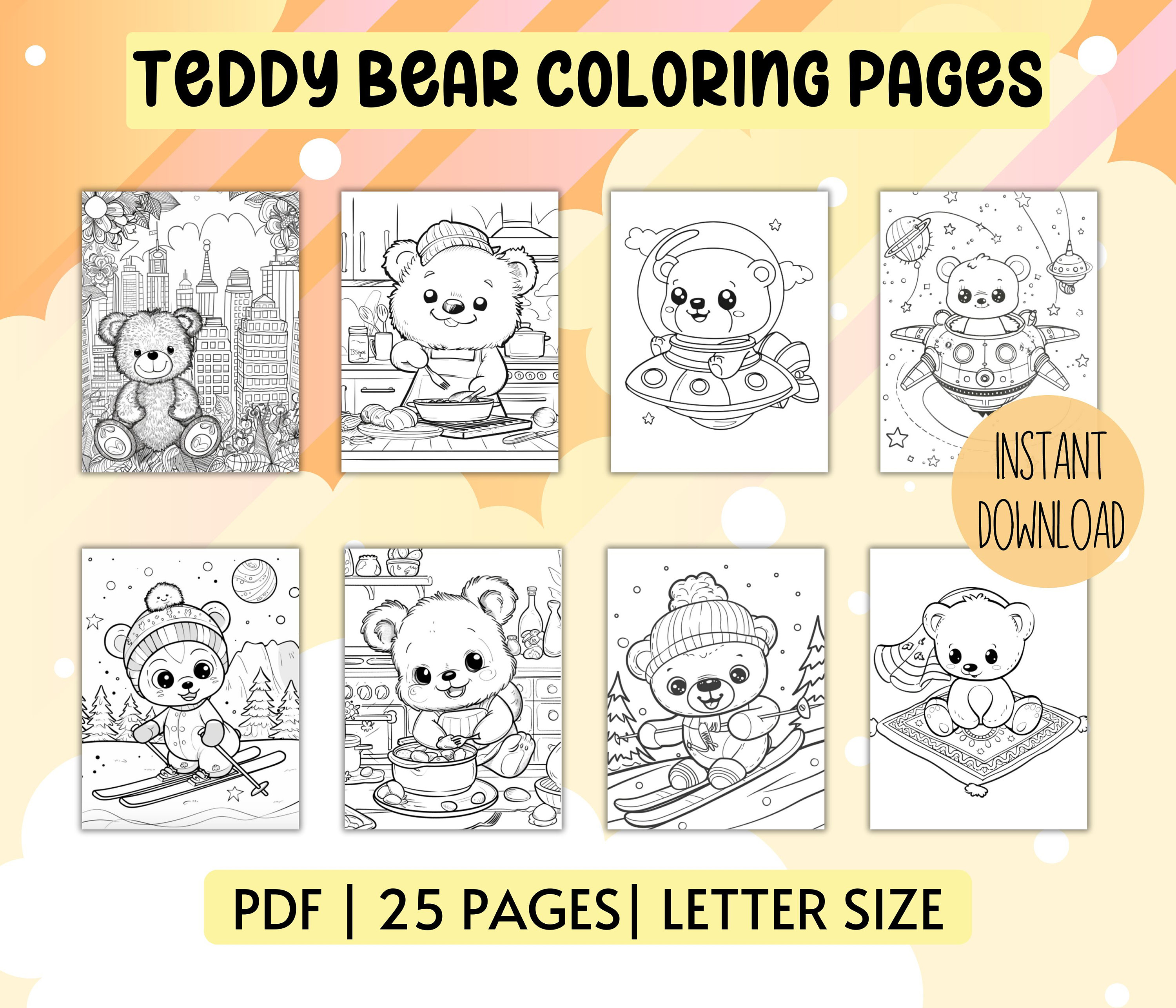 Teddy Bear Coloring Pages, Fun Coloring Prints, Exciting Coloring Pages ...