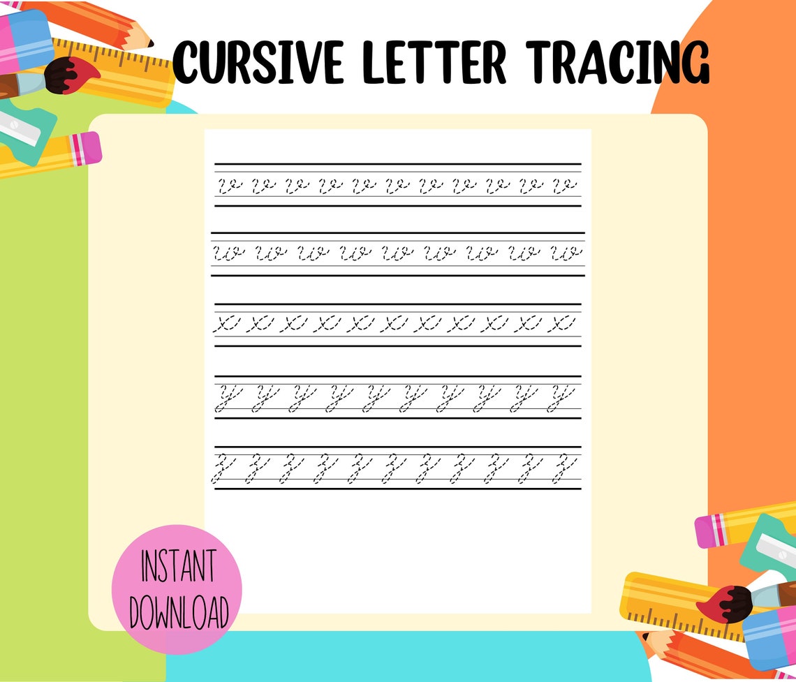 Cursive Letter Tracing, Tracing Letters, Preschool Letter Worksheet ...