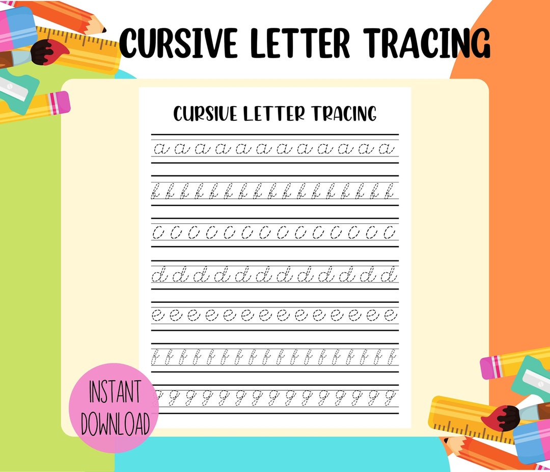 Cursive Letter Tracing, Tracing Letters, Preschool Letter Worksheet ...