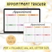 Appointment Tracker, Fillable Appointment List, Editable Appointment ...