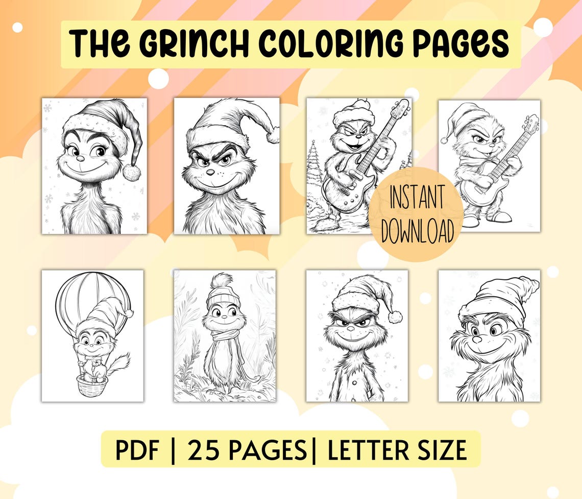 The Grinch Coloring Pages, Christmas Coloring Pages Printable, Coloring ...