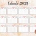 Floral Calendar 2023, Monthly 2023 Calendar, 2023 Calendar, A4 & A4 ...