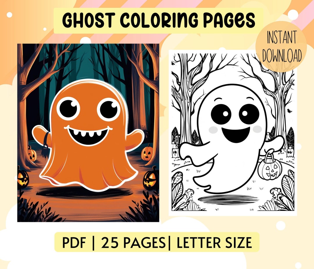 Ghost Coloring Pages, Ghost Coloring Sheet, Fun Coloring Prints ...