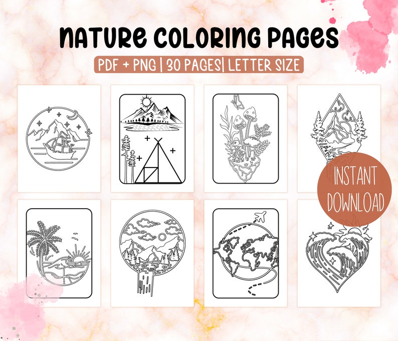Nature Coloring Pages for Adults, Coloring Pages Animal,coloring Pages ...