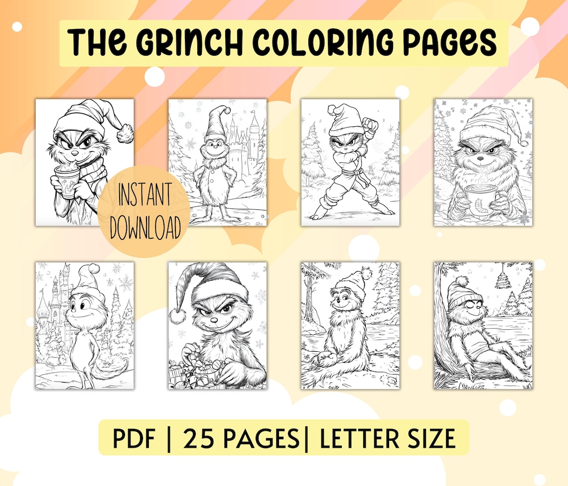 The Grinch Coloring Pages, Christmas Coloring Pages Printable, Coloring ...