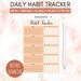 Daily Habit Tracker Digital, Habit Tracker Printable, Fillable PDF ...