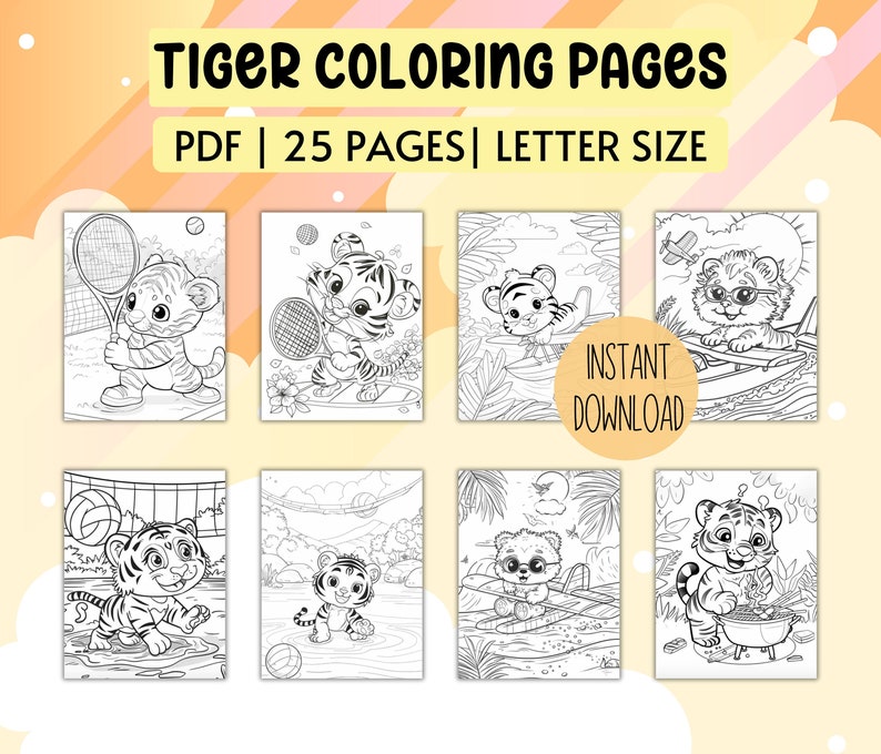 Tiger Coloring Pages, Tiger Coloring Sheet, Fun Coloring Prints ...